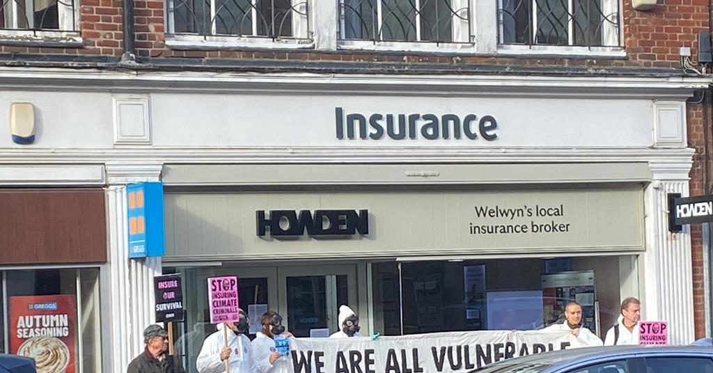 Extinction Rebellion protest outside multiple Howden offices ...