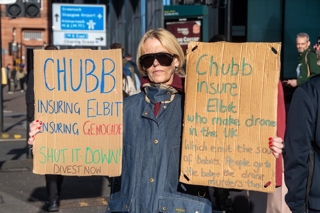 Protesters target five insurance offices for connections to Israeli ...