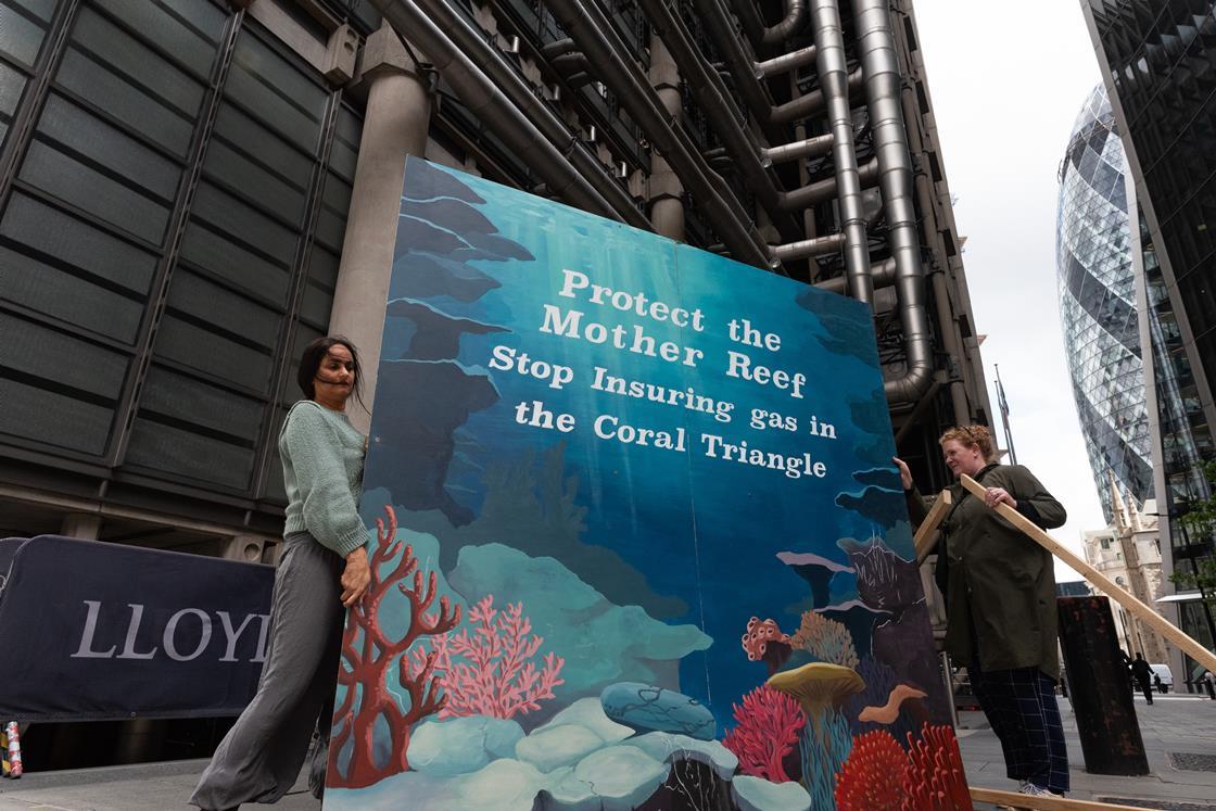 Campaigners stage Lloyd's protest over Coral Triangle gas projects ...